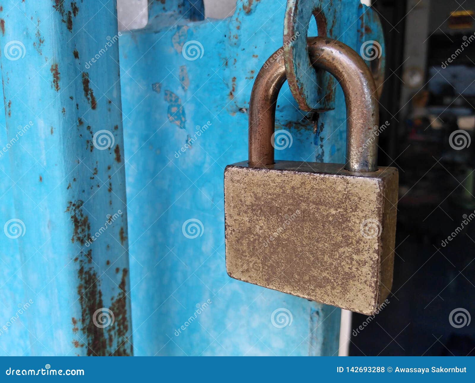 Closeup Old Master Key and Rusty Lock. Stock Photo - Image of padlock ...