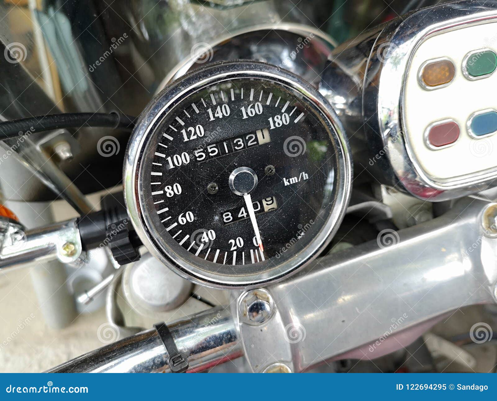 Old motorcycle speed meter stock image. Image of closeup - 122694295