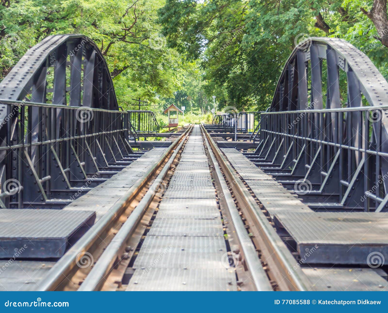 Closeup of an Old Railway Track on Steel Bridge Stock Photo - Image of ...