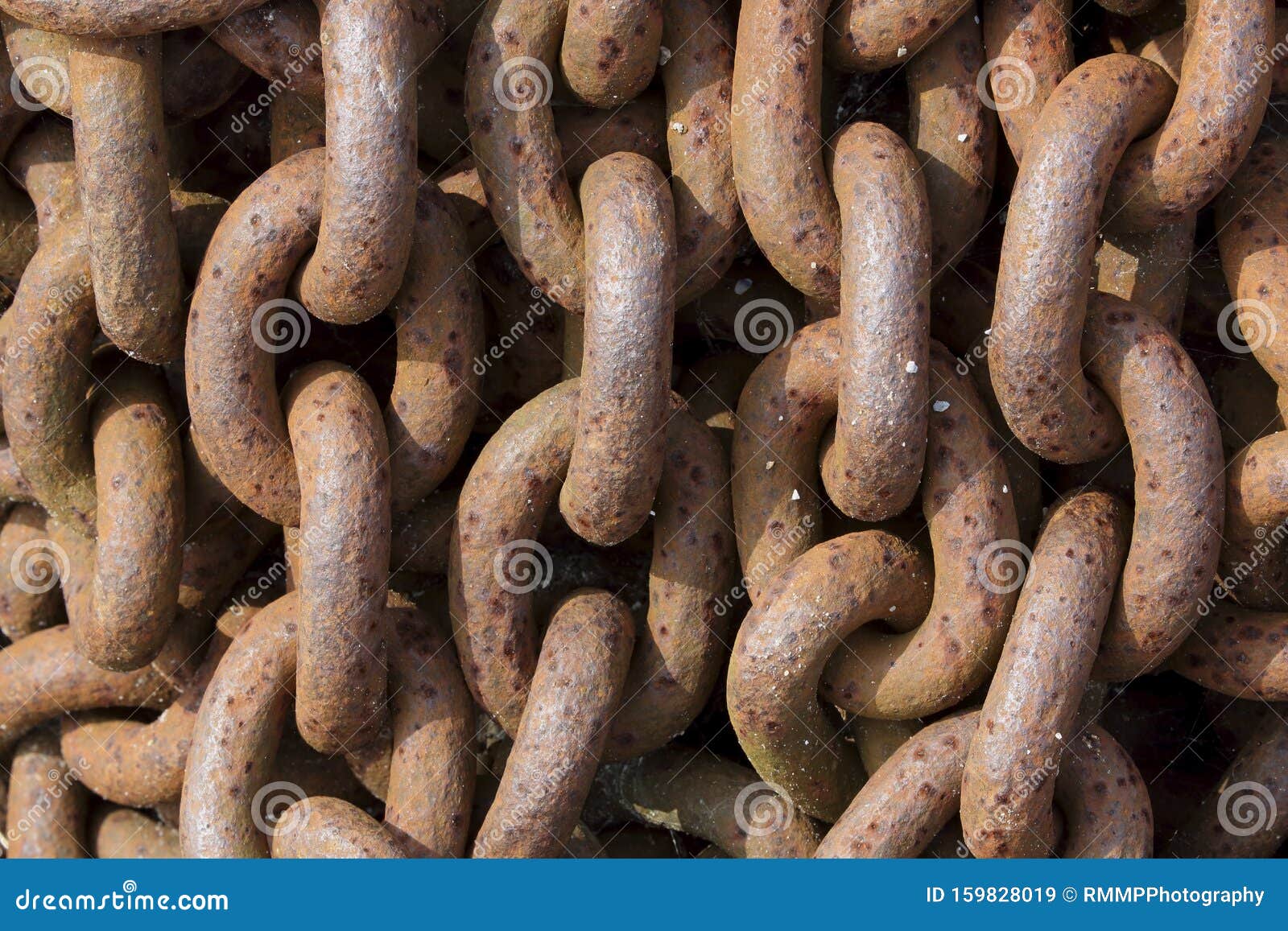 A Close-up of an Old and Rusty Chain Stock Image - Image of abstract ...