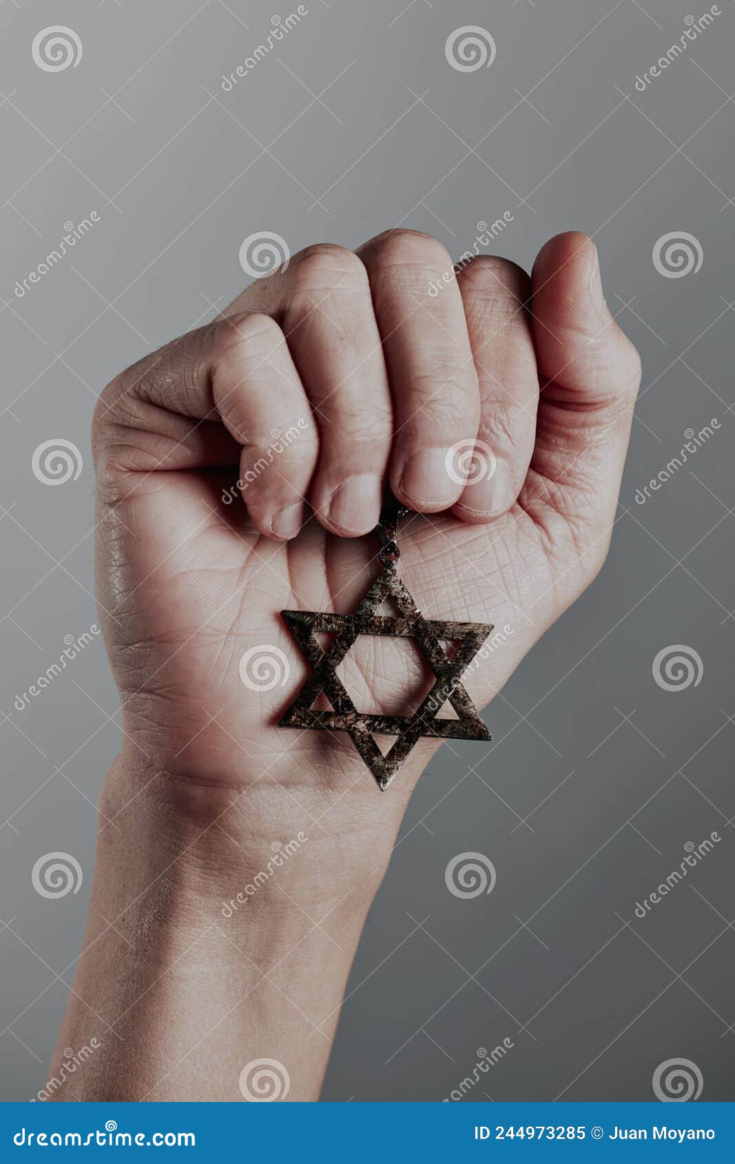 Man with a Star of David in His Hand Stock Image - Image of hand ...