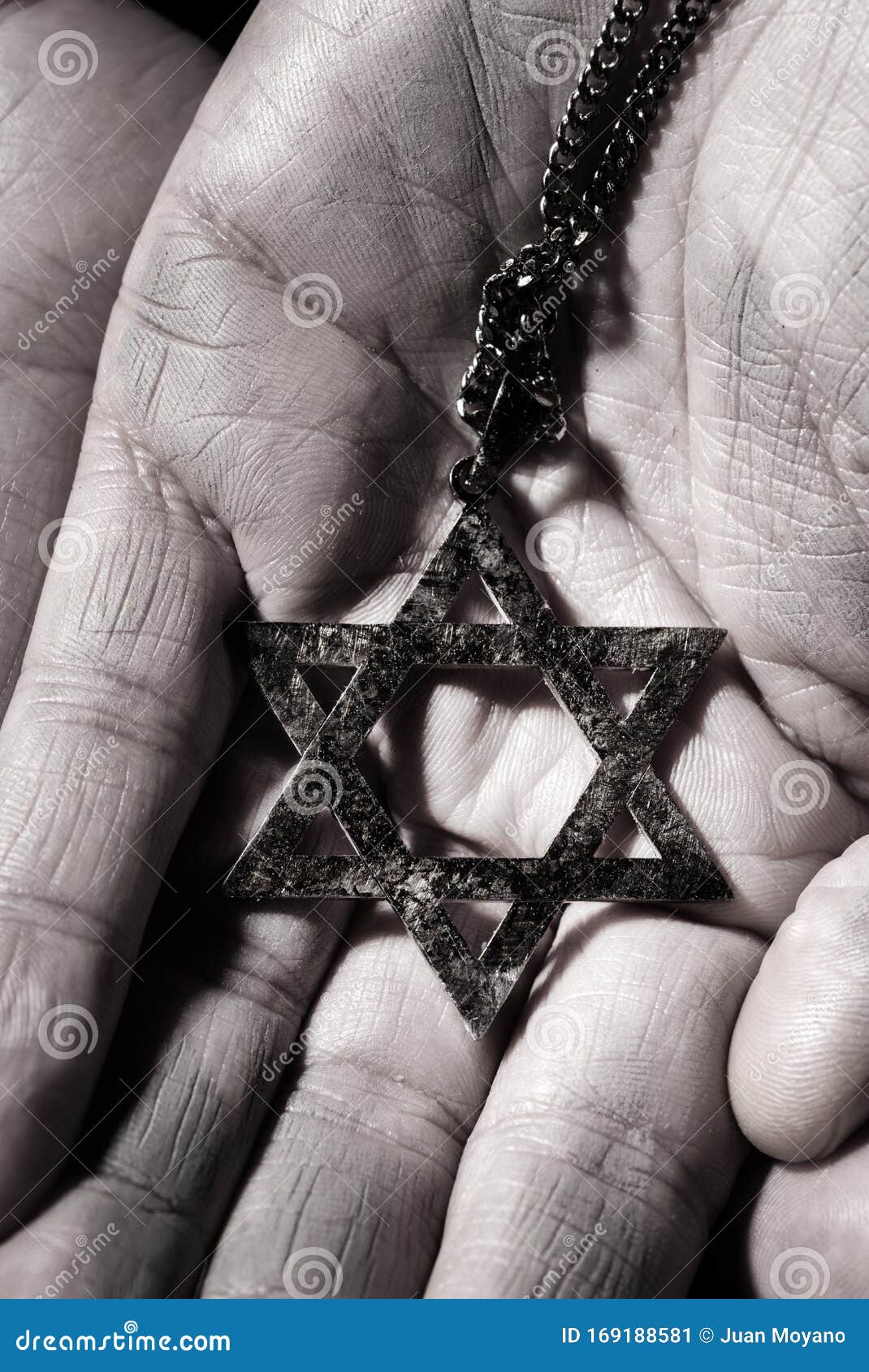 The Star of David in the Hands of a Man Stock Image - Image of jewish ...