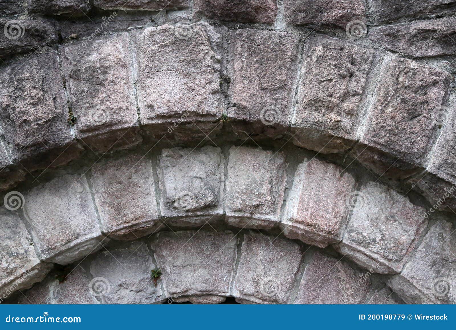 Closeup of an Old Sandstone Wall with Arch-shaped Tiles Stock Image ...