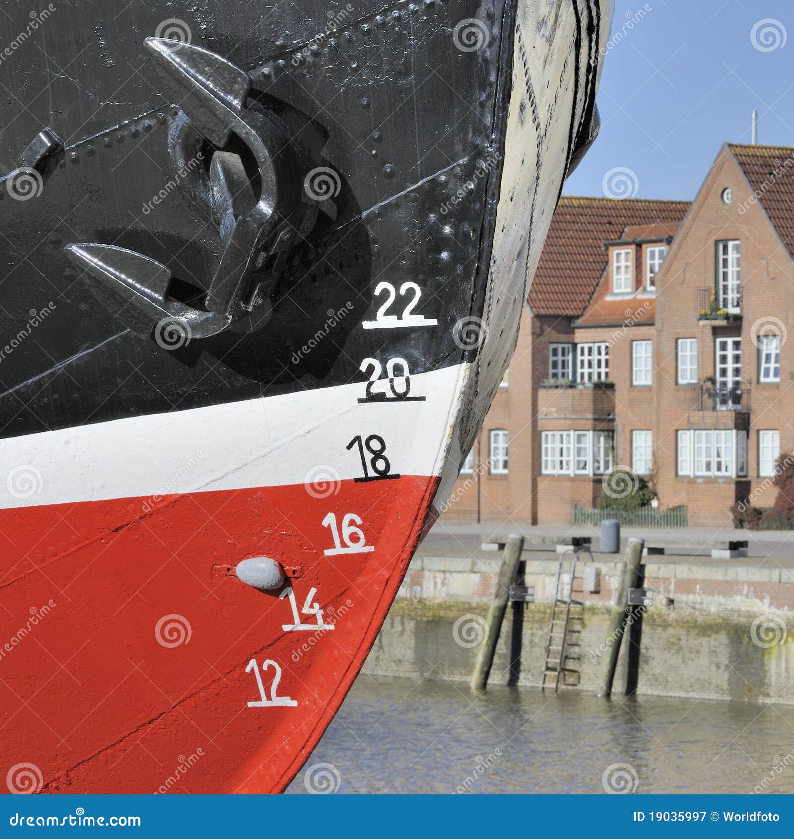 Closeup of Old Ship S Waterline Markings Stock Image - Image of hull ...