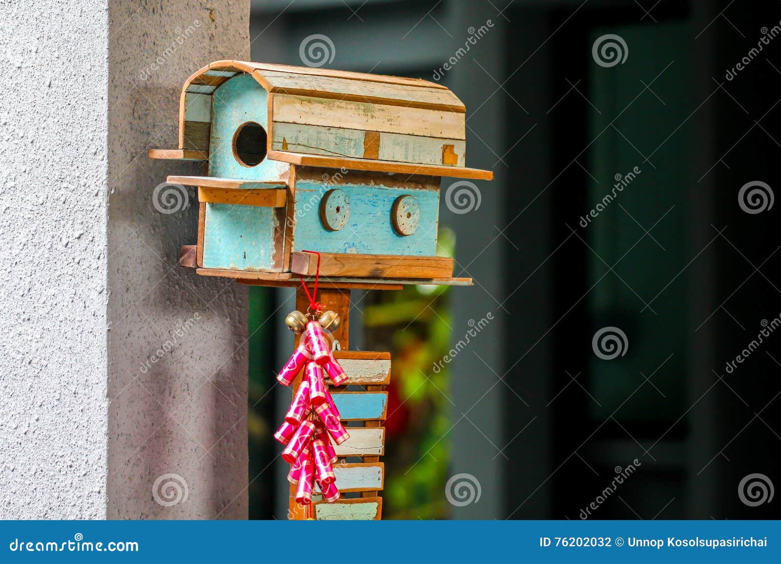Closeup Old Style Handmade Decoration Wooden Mailbox Stock Photo ...