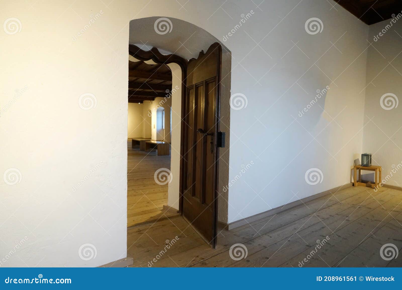 Closeup of an Open Door Inside a Building Stock Image - Image of ...