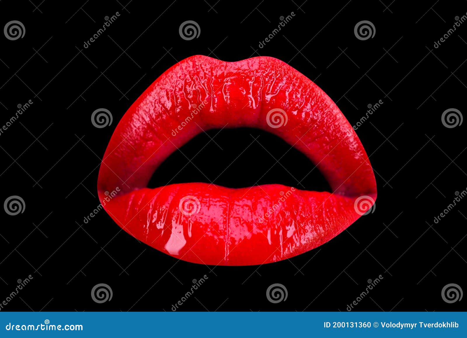 Closeup Open Mouth with the Red Lips. Stock Photo - Image of passion ...