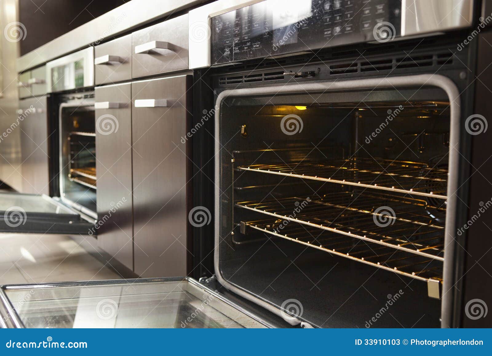 Closeup of Open Oven stock image. Image of springs, modern - 33910103