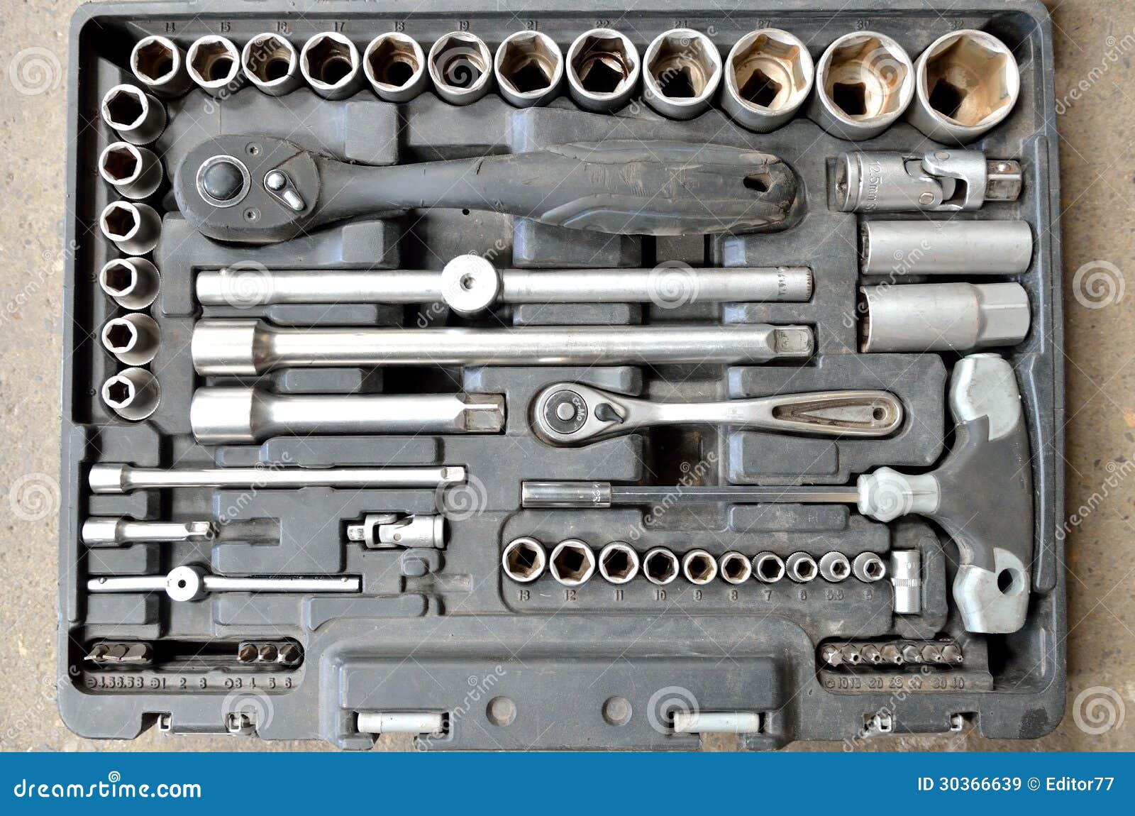 Closeup open toolbox stock image. Image of opened, carpenter - 30366639