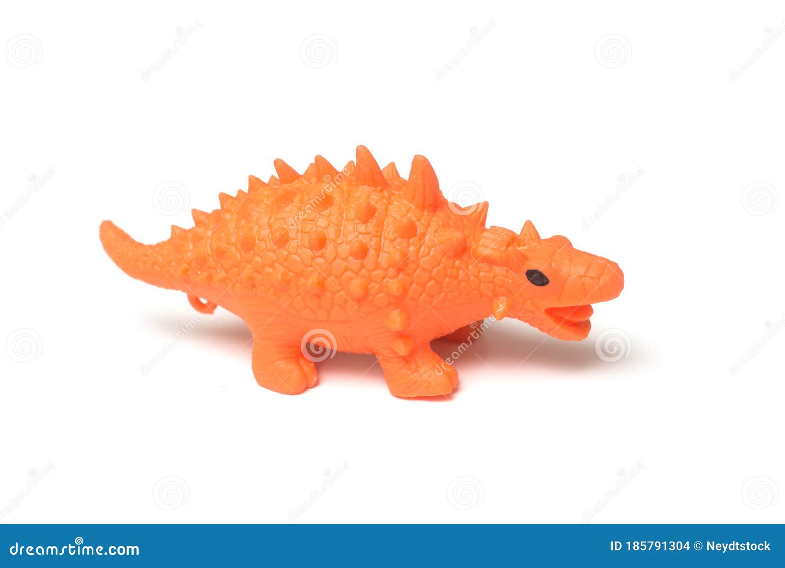 Orange Color Plastic Dinosaur Toy on White Background Stock Photo ...