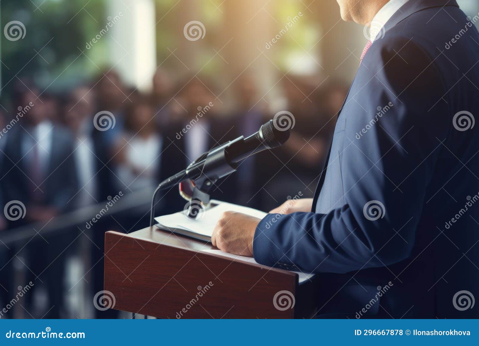 Organization Representative Speaking. AI Generated Stock Illustration ...