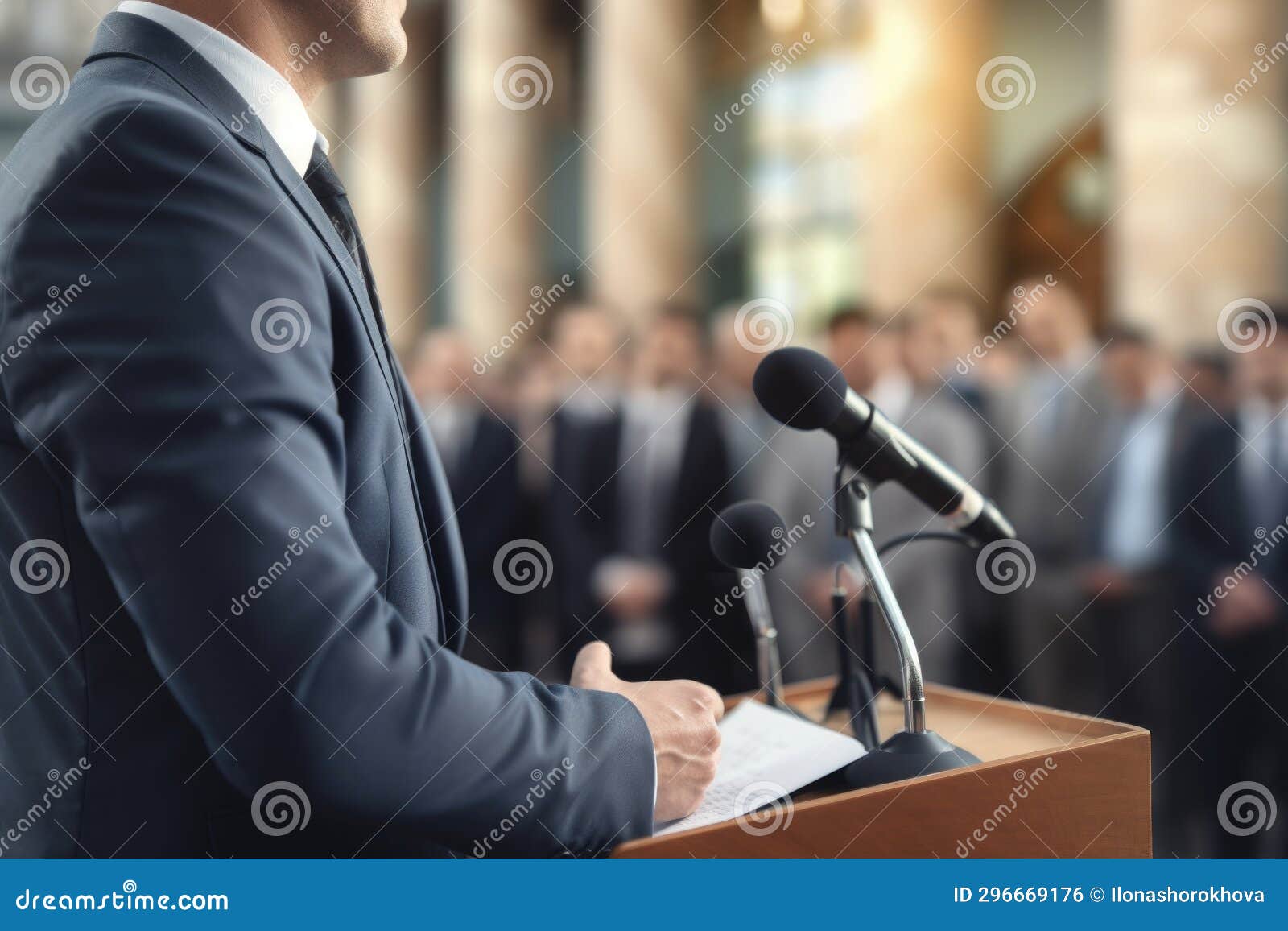 Organization Representative Speaking. AI Generated Stock Illustration ...