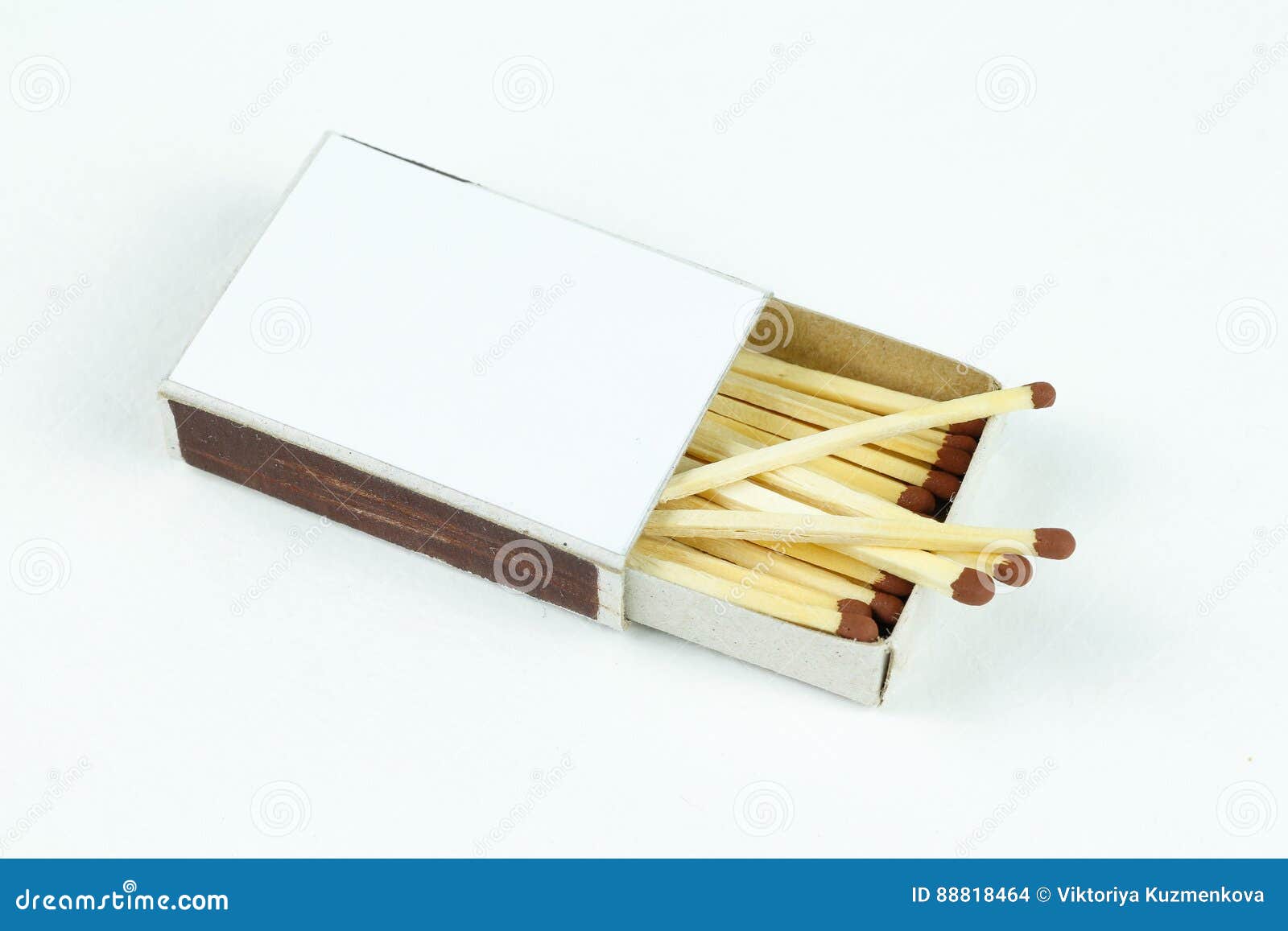 Closeup Outdoor White Boxes of Matches. Scattered Matches Stock Photo ...