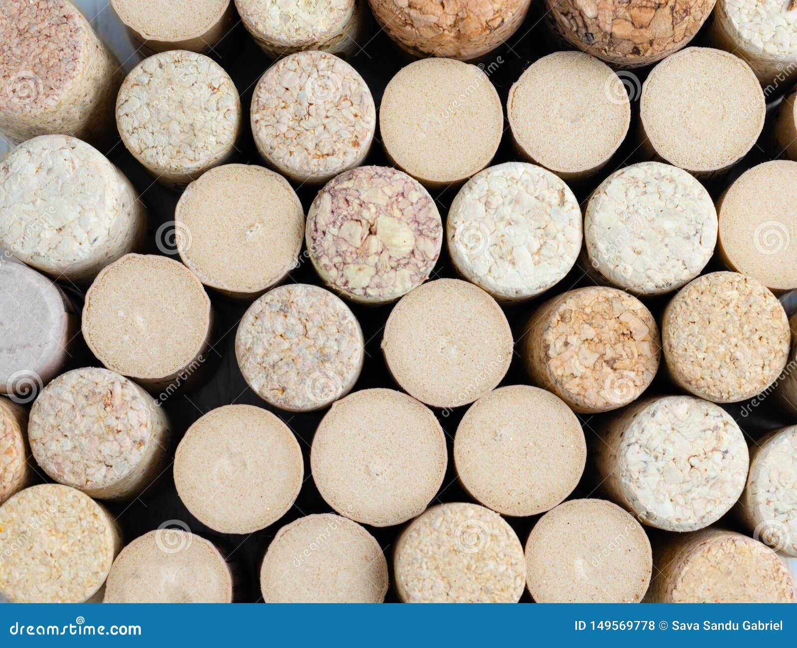 Close-up Top of Natural Wine Cork from Above Stock Photo - Image of ...