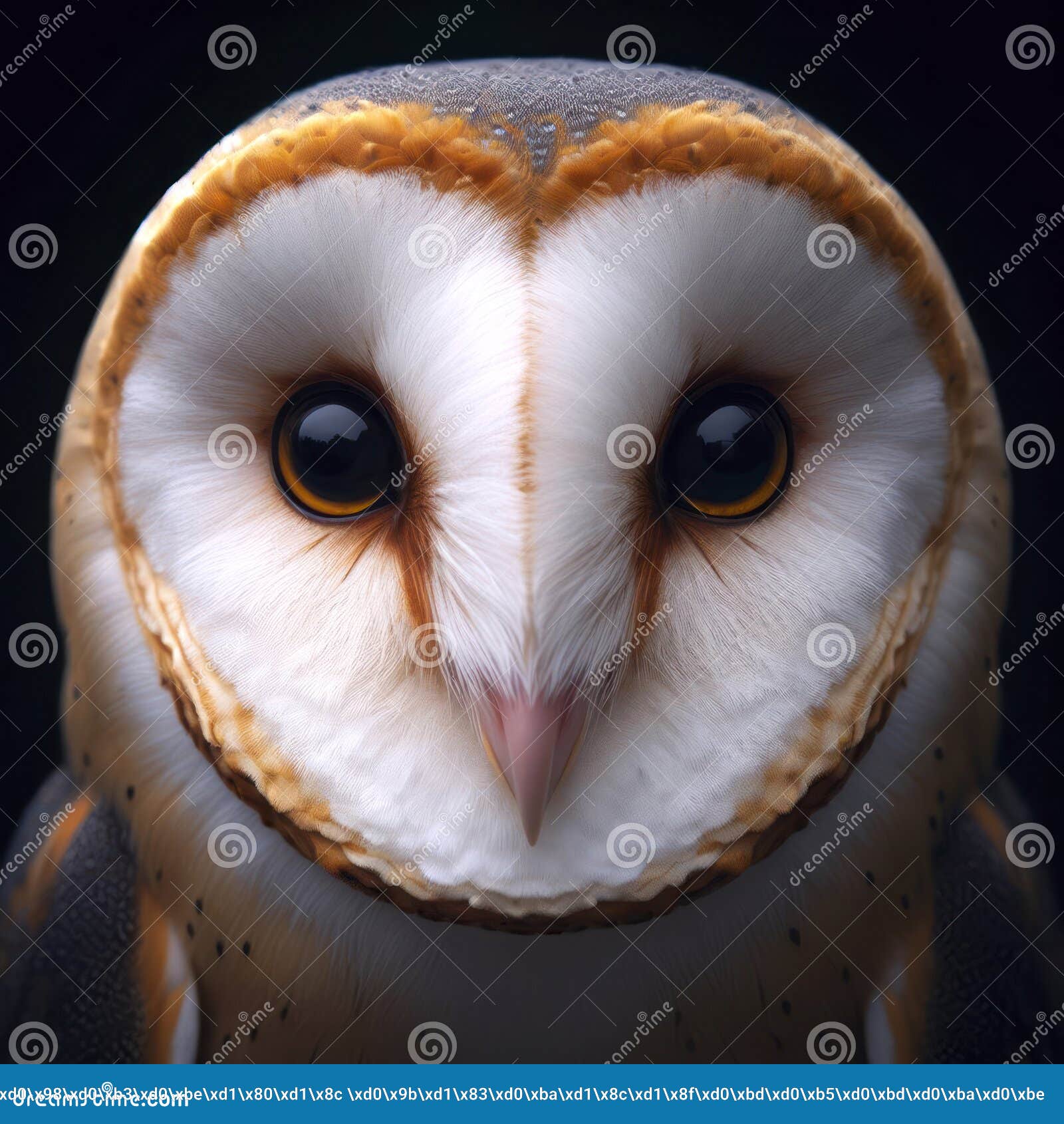 A Closeup of an Owl S Face with Yellow Eyes. Ai Generative Stock Photo ...