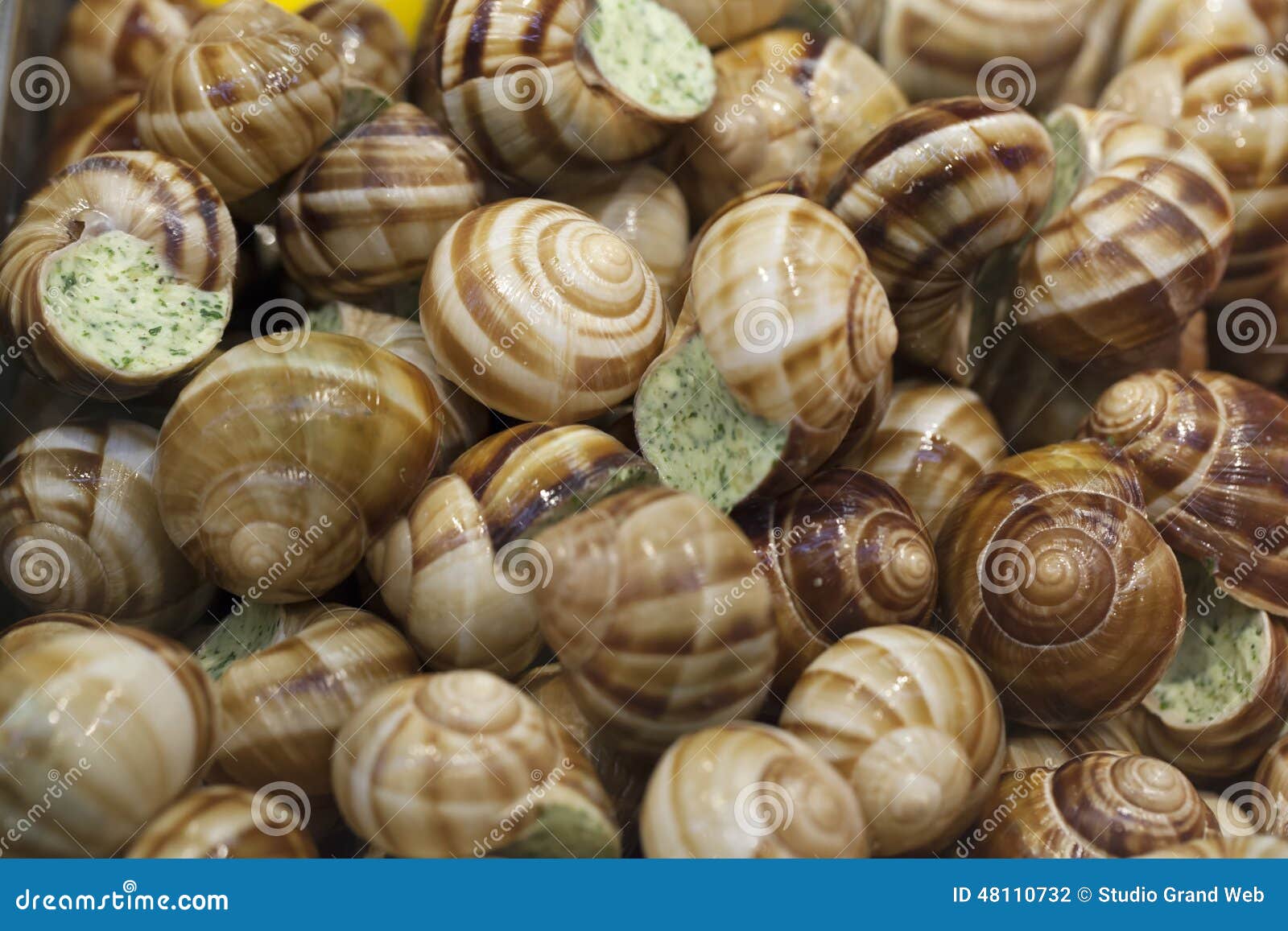 Closeup På Lagade Mat Snigel De Bourgogne Arkivfoto - Bild av stängning ...