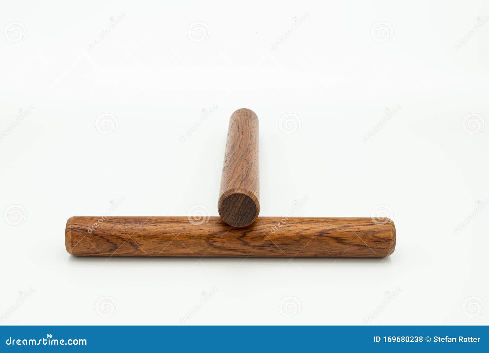A Pair of Wooden Claves Lying on a White Underground Stock Photo ...