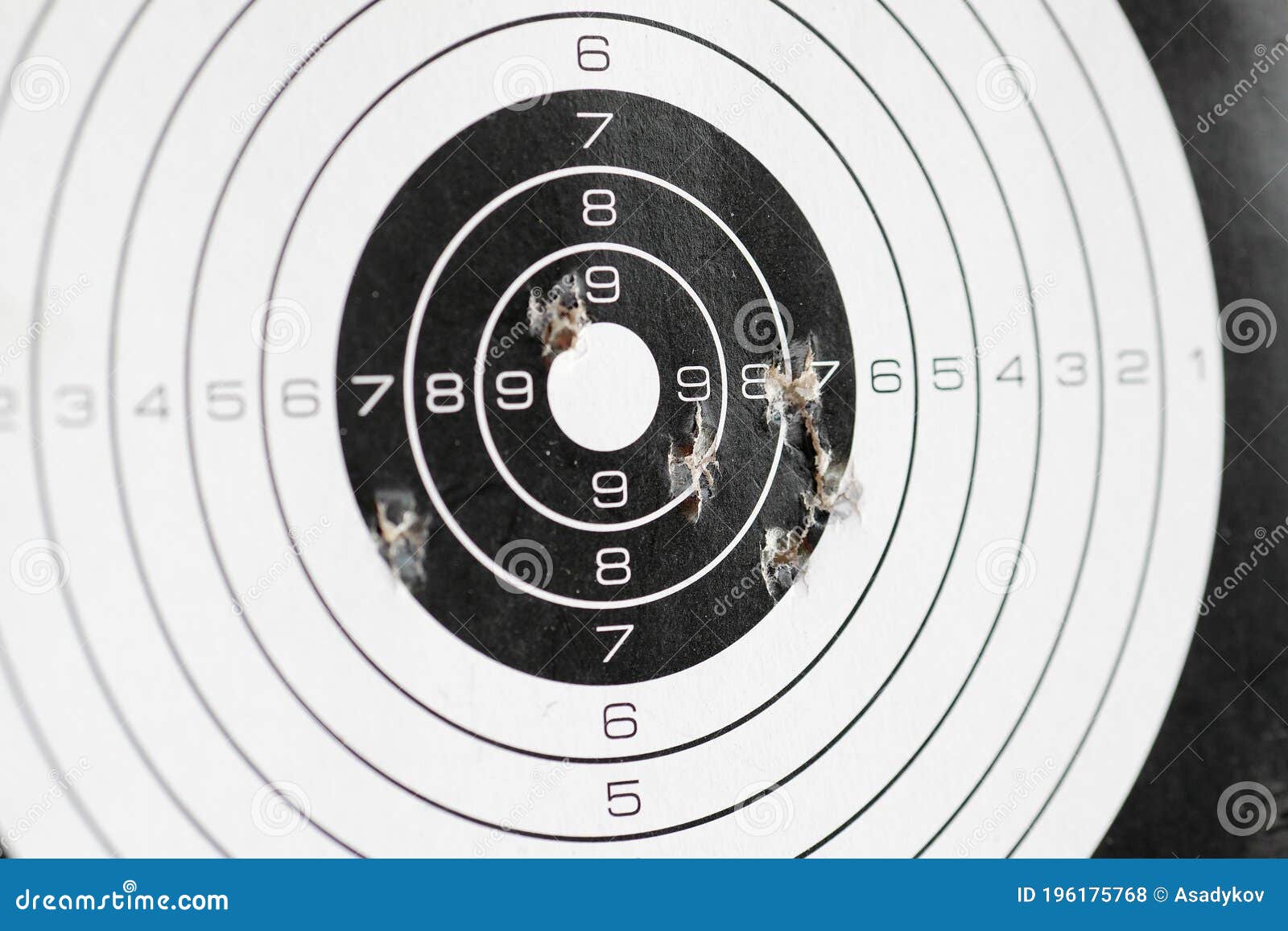 Shooting Target with Bullet Holes Stock Photo - Image of recreation ...