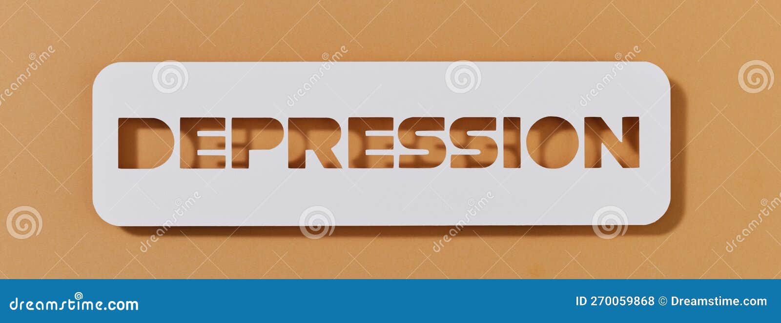 Text Depression in a Sign, Web Banner Stock Photo - Image of disorder ...