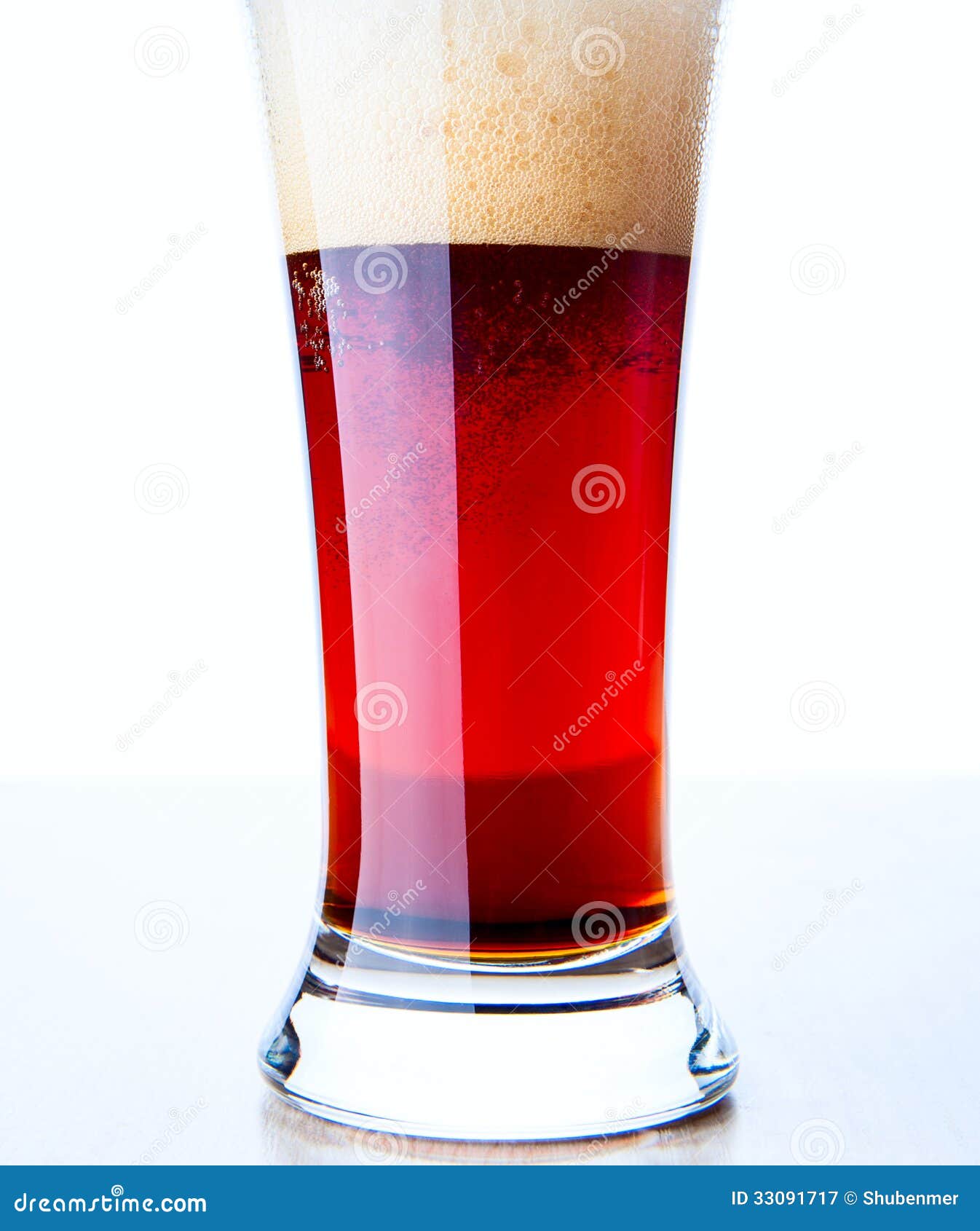 Closeup Part of Glass with Red Beer Stock Image - Image of beer ...