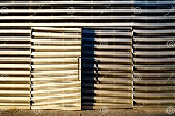Closeup of a Partial Open Double Door Stock Image - Image of ...