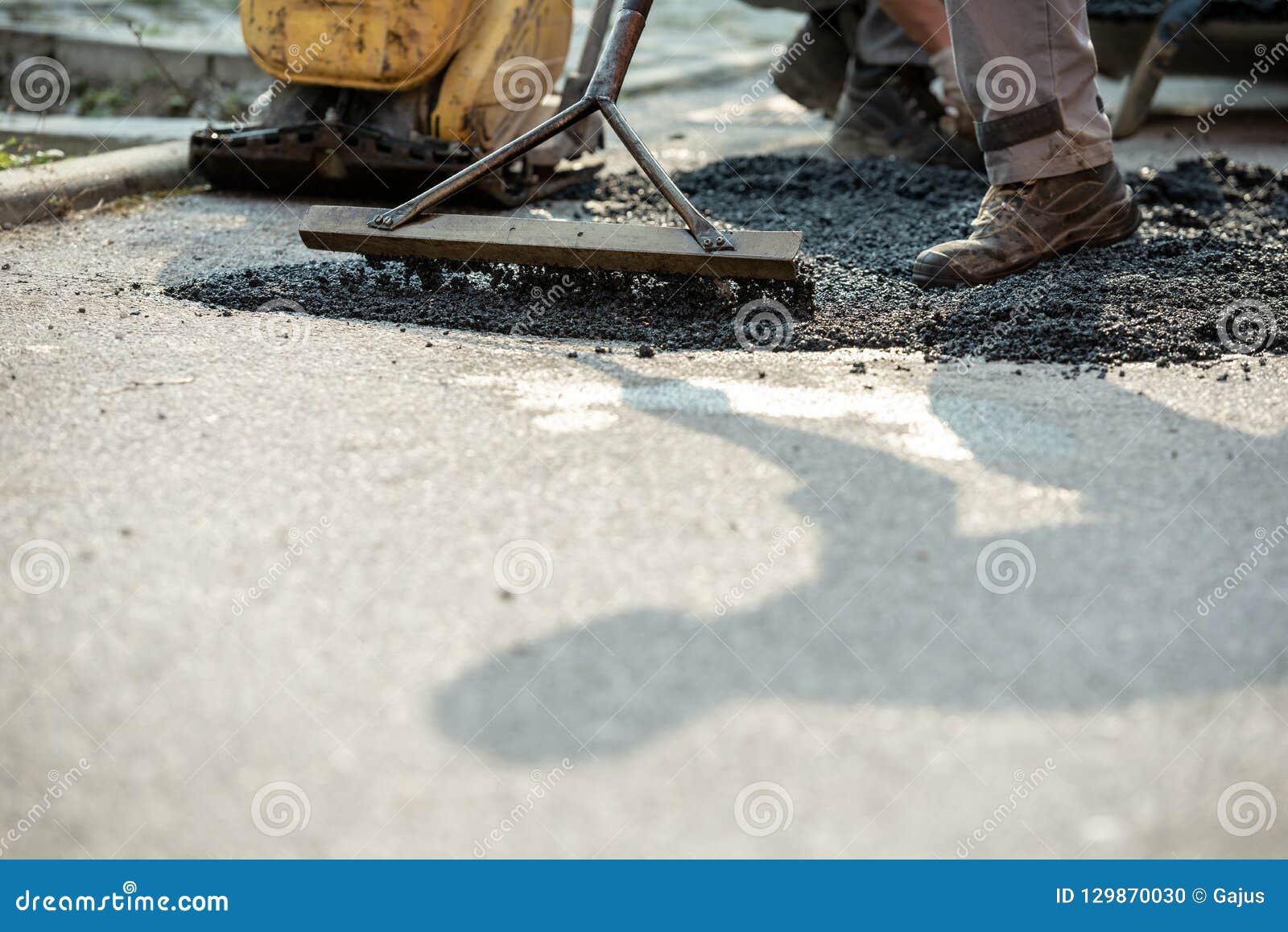 Closeup of Patching a Bump in the Road Stock Photo - Image of patch ...