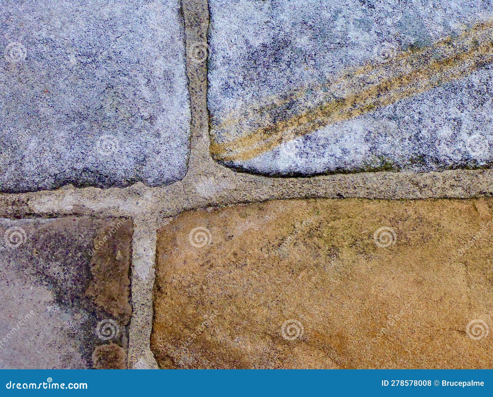 A Closeup of a Sandstone and Mortar Pathway Stock Photo - Image of ...