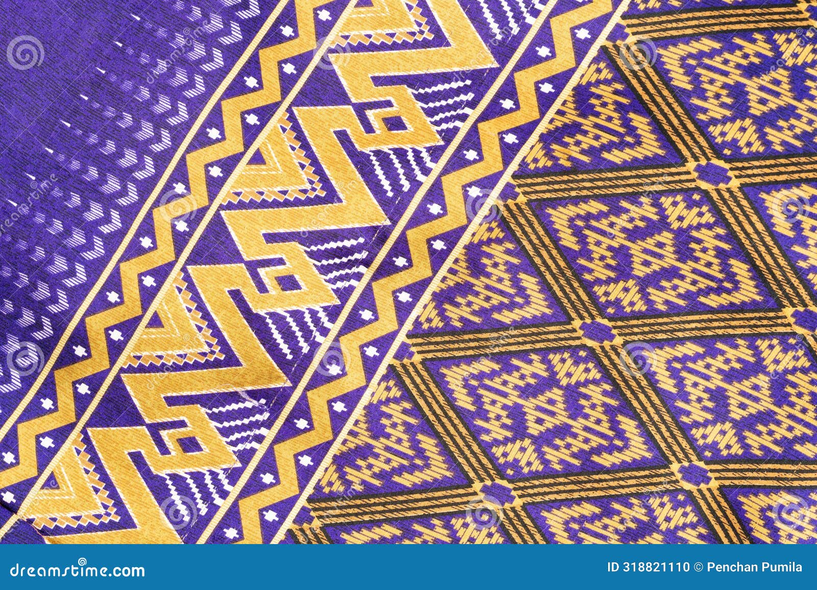 Closeup Pattern Texture of General Traditional Thai Style Native ...