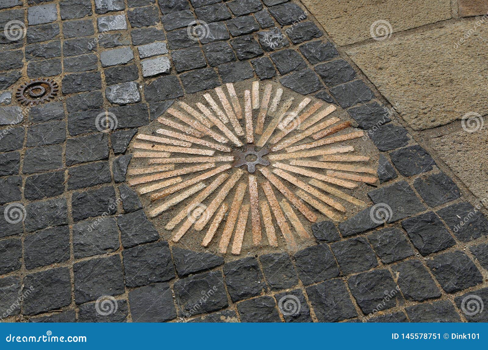 Closeup of Patterned Walkway Texture Stock Image - Image of barcelona ...