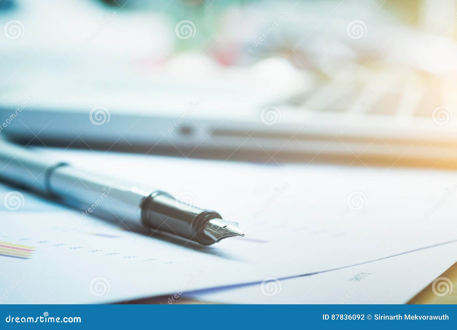 Closeup Pen and Blur Background. Stock Photo - Image of closeup ...