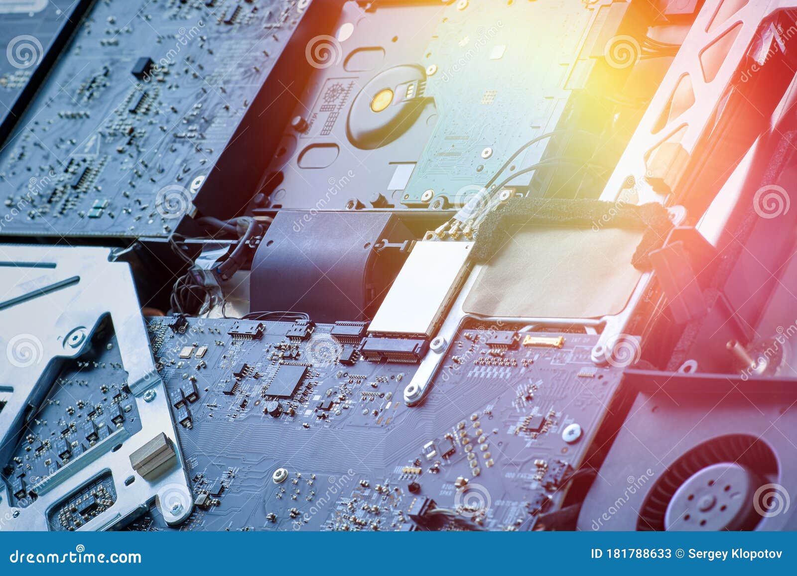 A Closeup of a Personal Computer Board Stock Image - Image of closeup ...