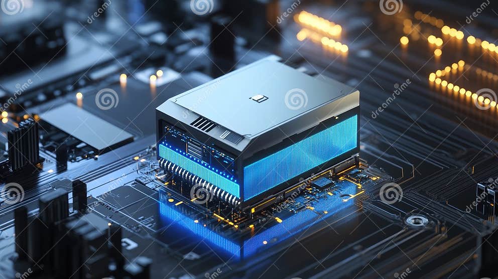 Closeup Perspective of an Edge Computing Controller Embedded within a Robotic Pickandplace ...