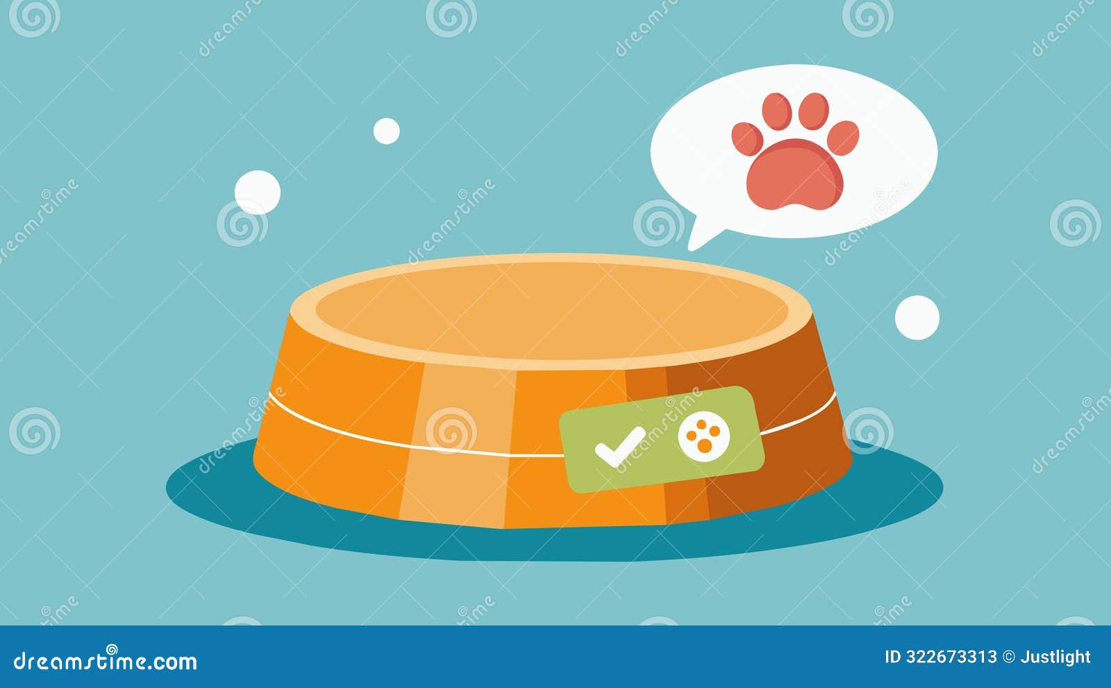 A Closeup of a Pets Food Bowl with a Label Indicating the Recommended ...