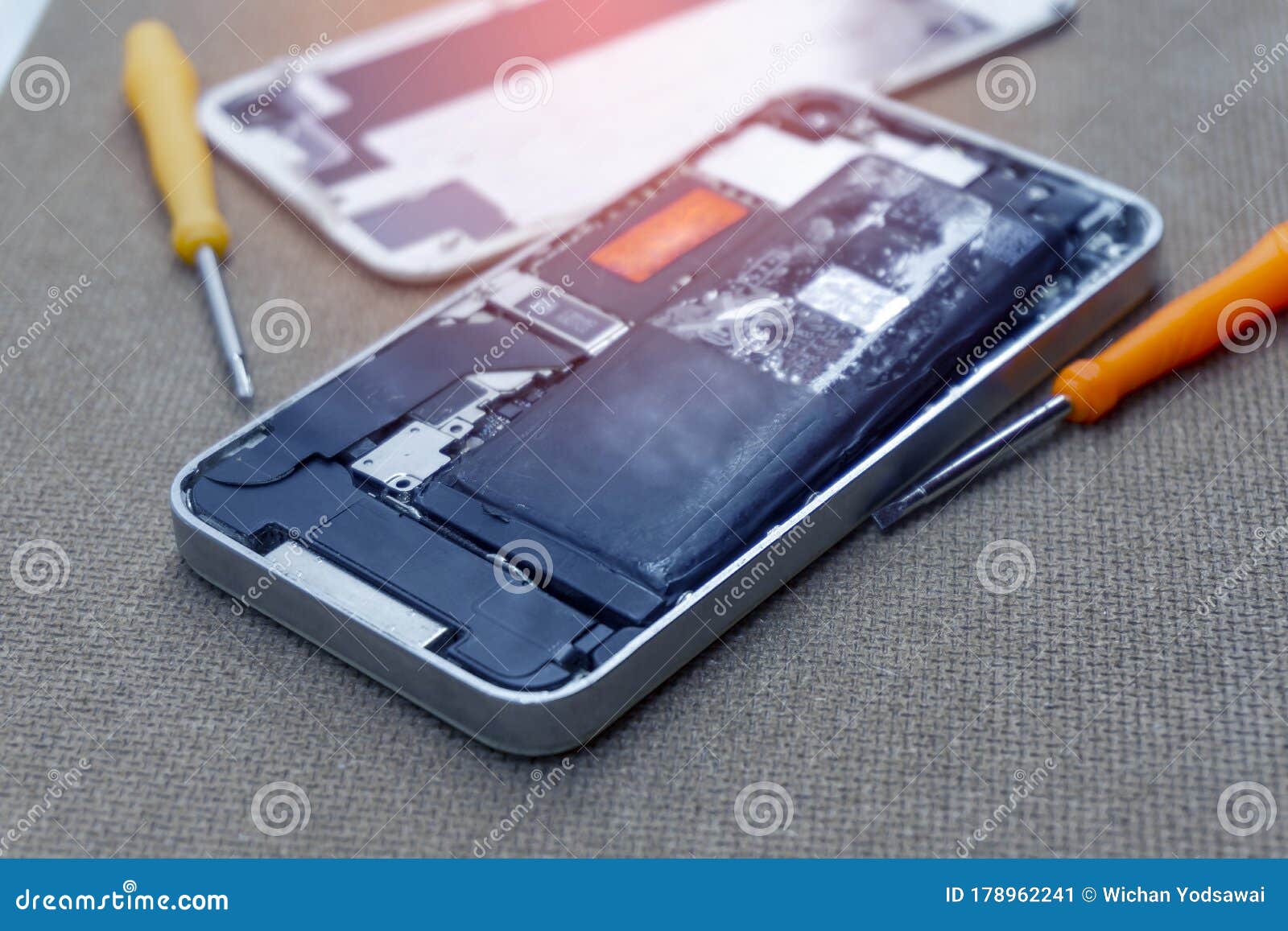 Closeup of Phone Battery Repairs for Smartphone by Professional ...