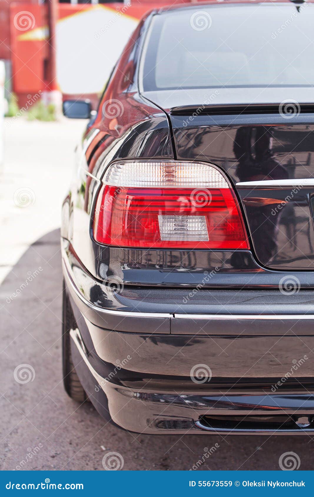 Closeup Photo of a Black Car S Backlight Stock Image - Image of silver ...