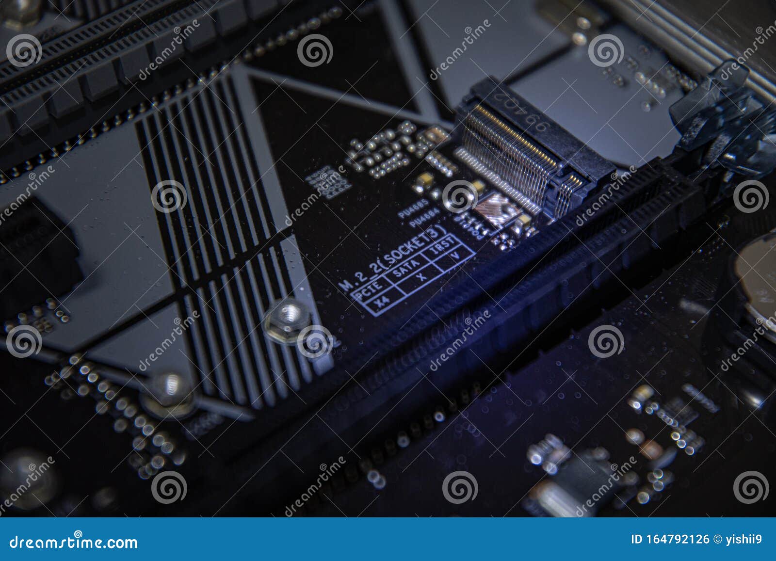 M.2 Connector on a Computer Motherboard Stock Photo - Image of design ...