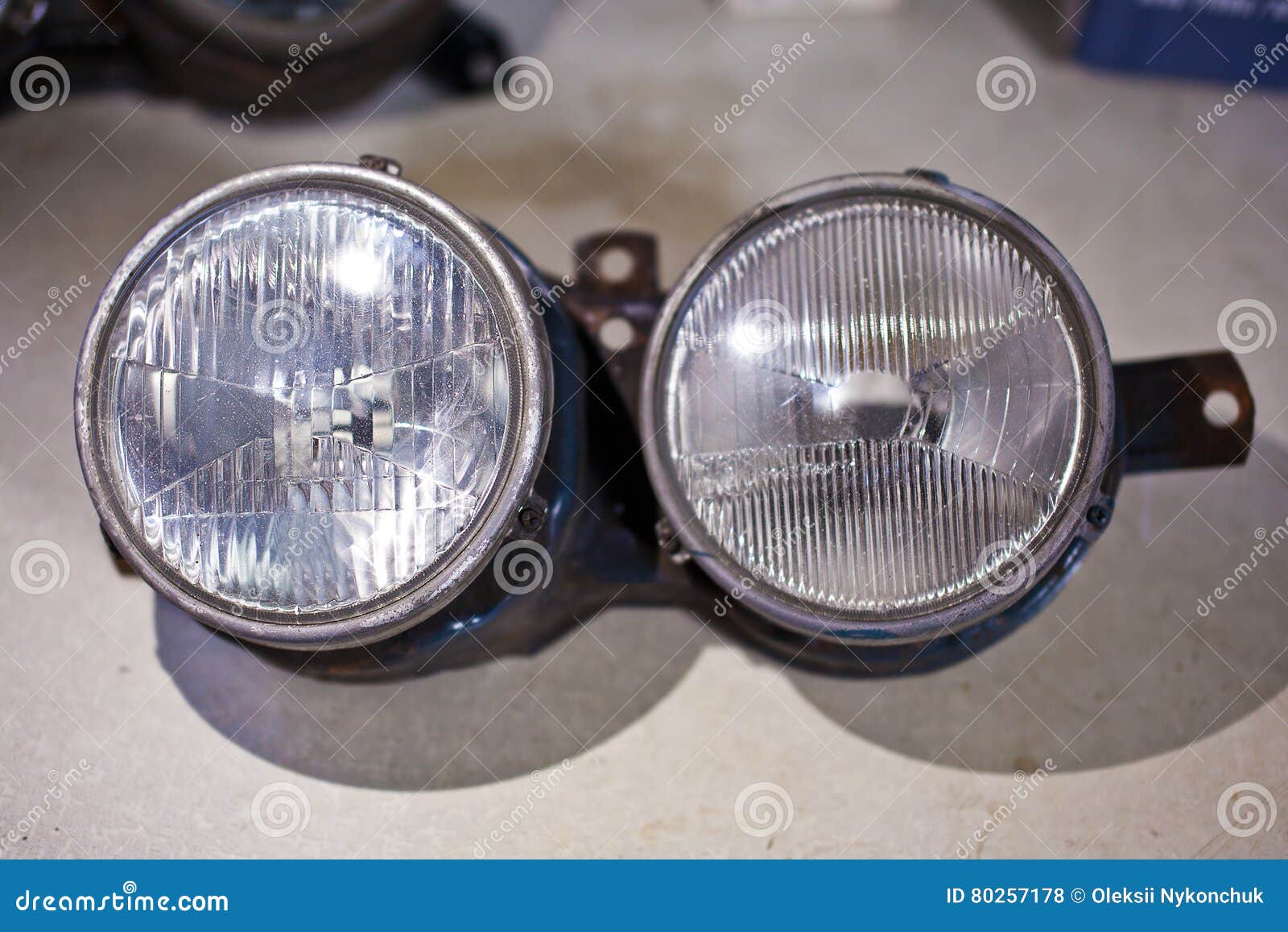 Closeup Photo of Old Car Headlight Stock Photo - Image of reflect ...