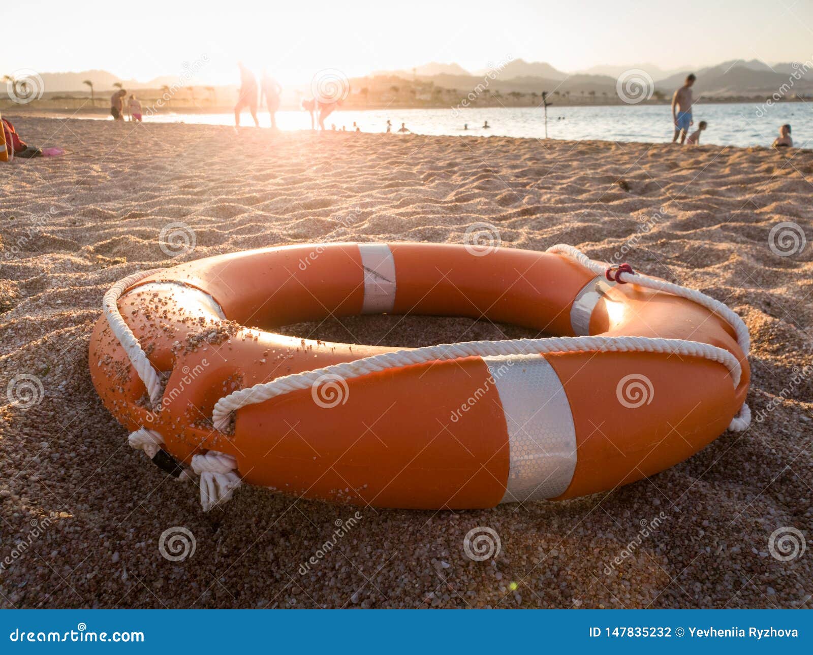 Saving The Drowning. Helping Hand Pulls To Sinking Man In Ocean Stock ...