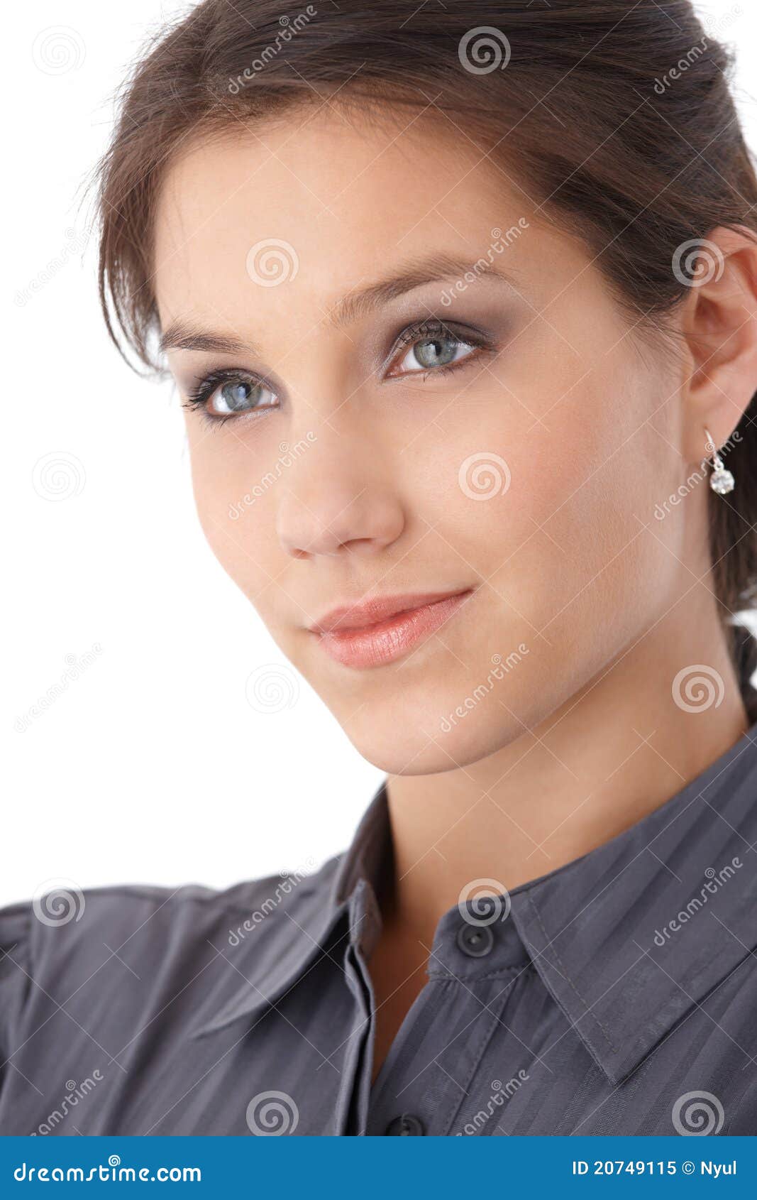 Closeup Photo of Pretty Face Smiling Stock Image - Image of closeup ...