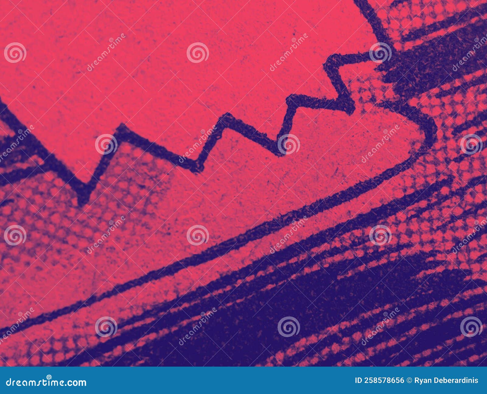 Closeup Photo of Real Vintage Comic Book Page with Red and Blue Dot ...