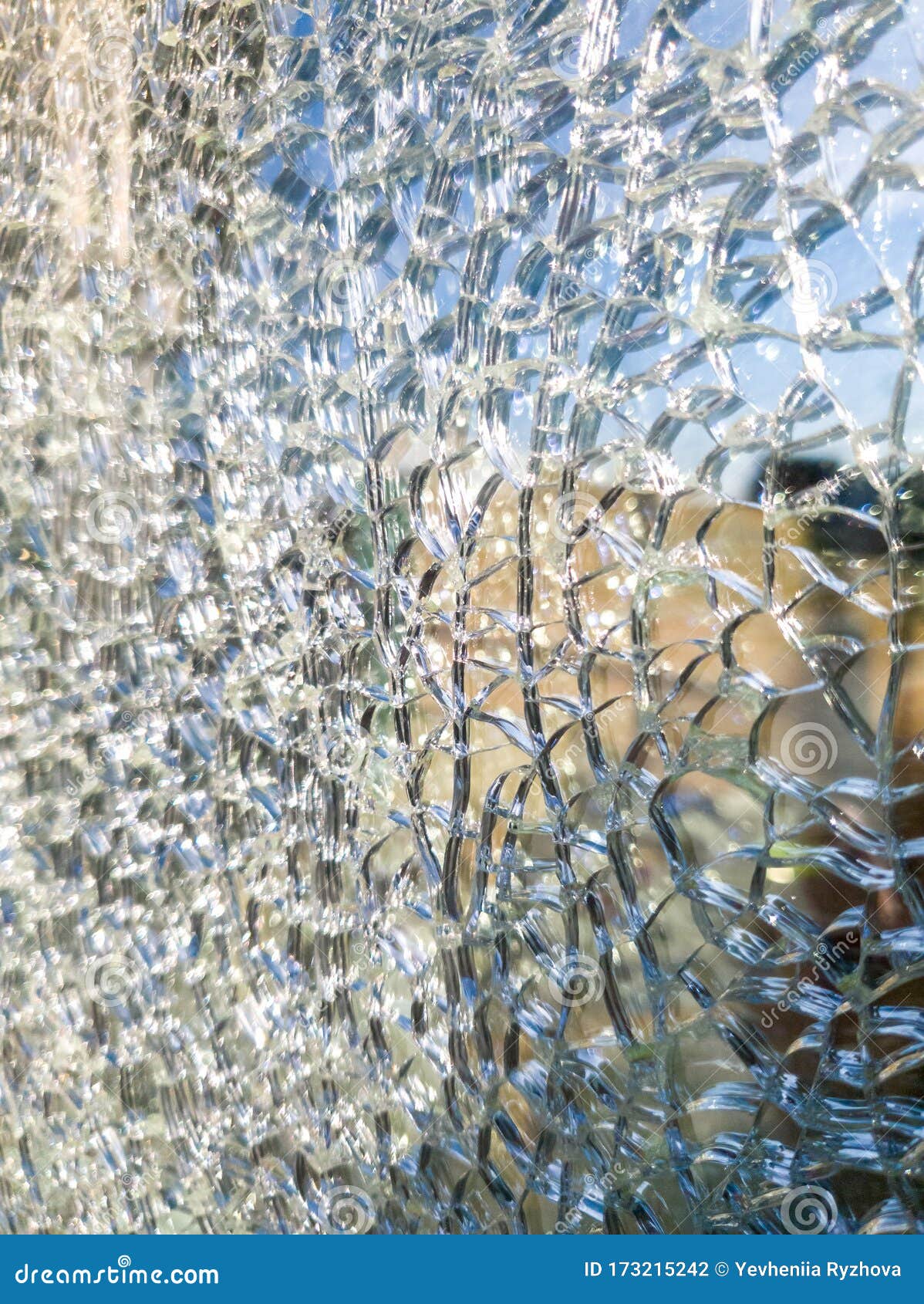 Closeup Image of Shattered Cracked Mirror Surface Stock Photo - Image ...