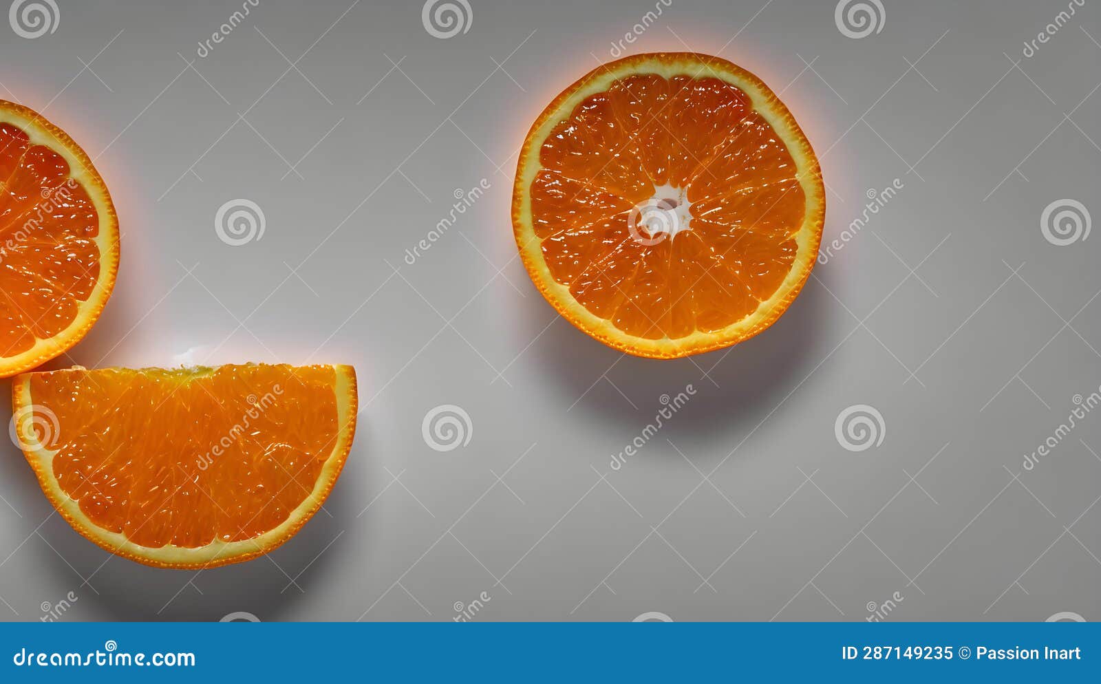 Closeup Photo of Slice Orange. Top View Orange Stock Illustration ...