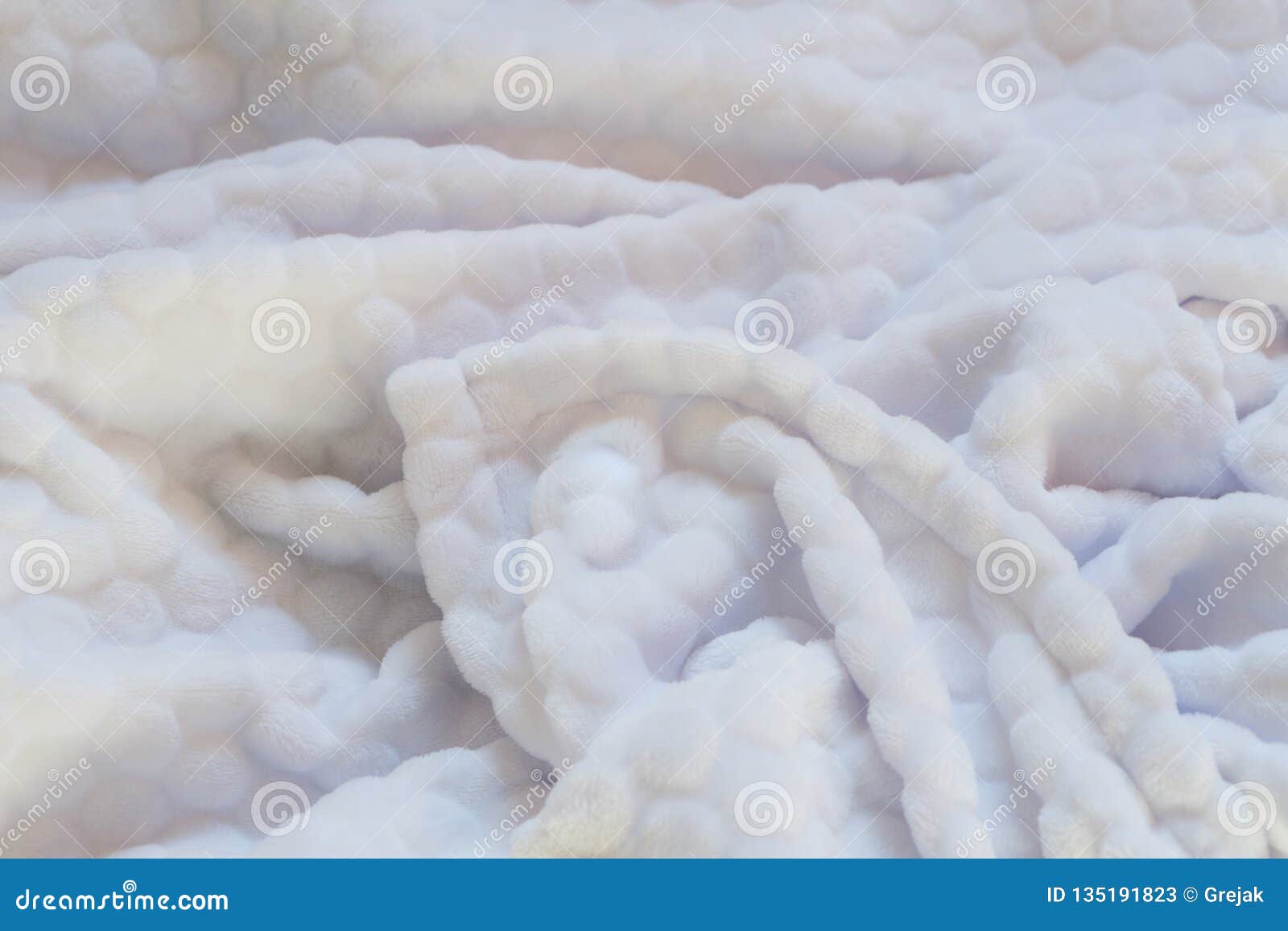 Closeup Photo of Soft,fluffy Sleeping White Blanket Stock Image - Image ...