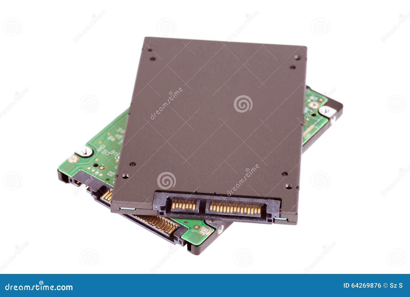 Closeup Photo of a SSD on White Stock Photo - Image of technology ...