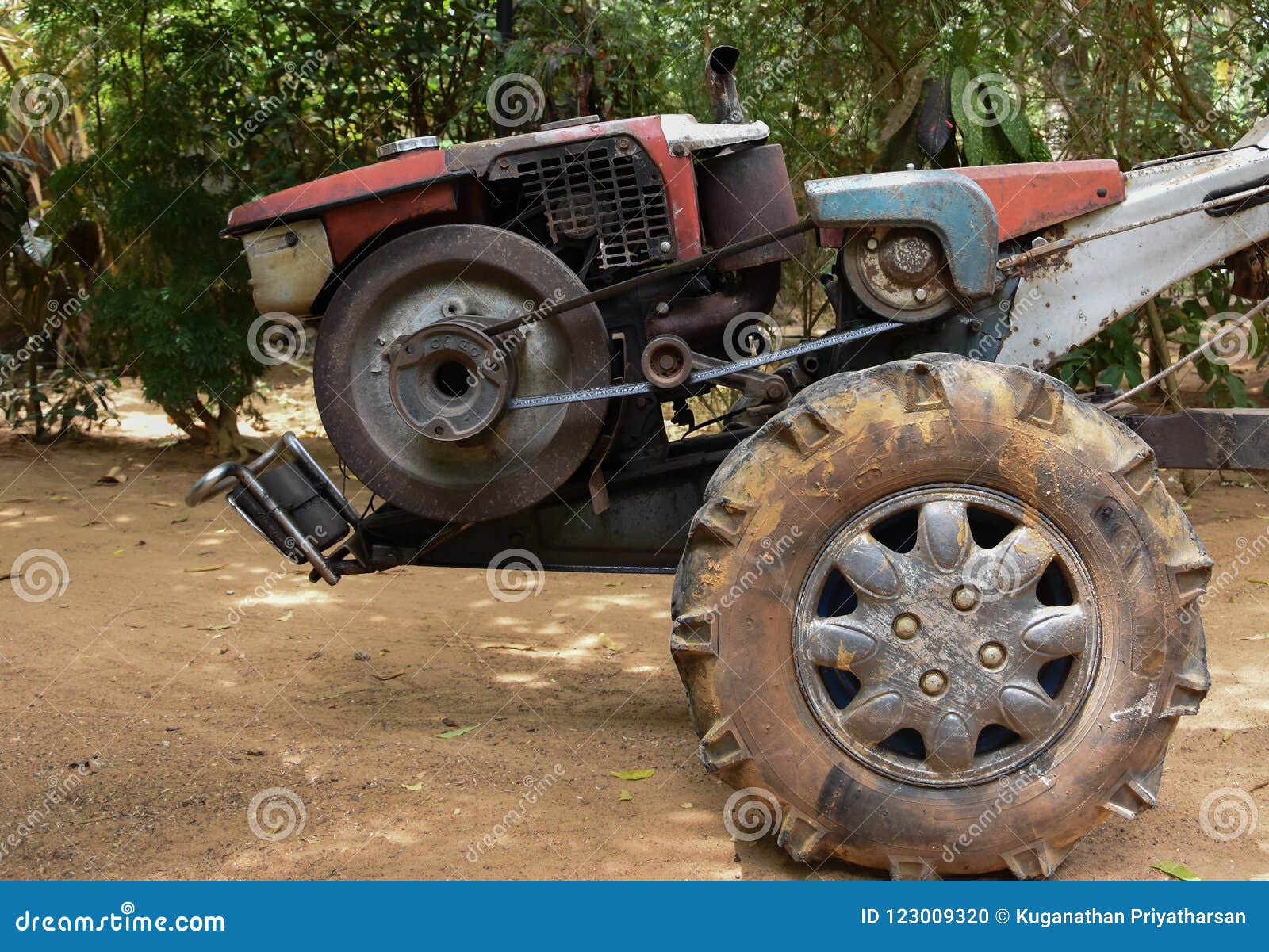Two-wheel tractor editorial image. Image of photograph - 123009320