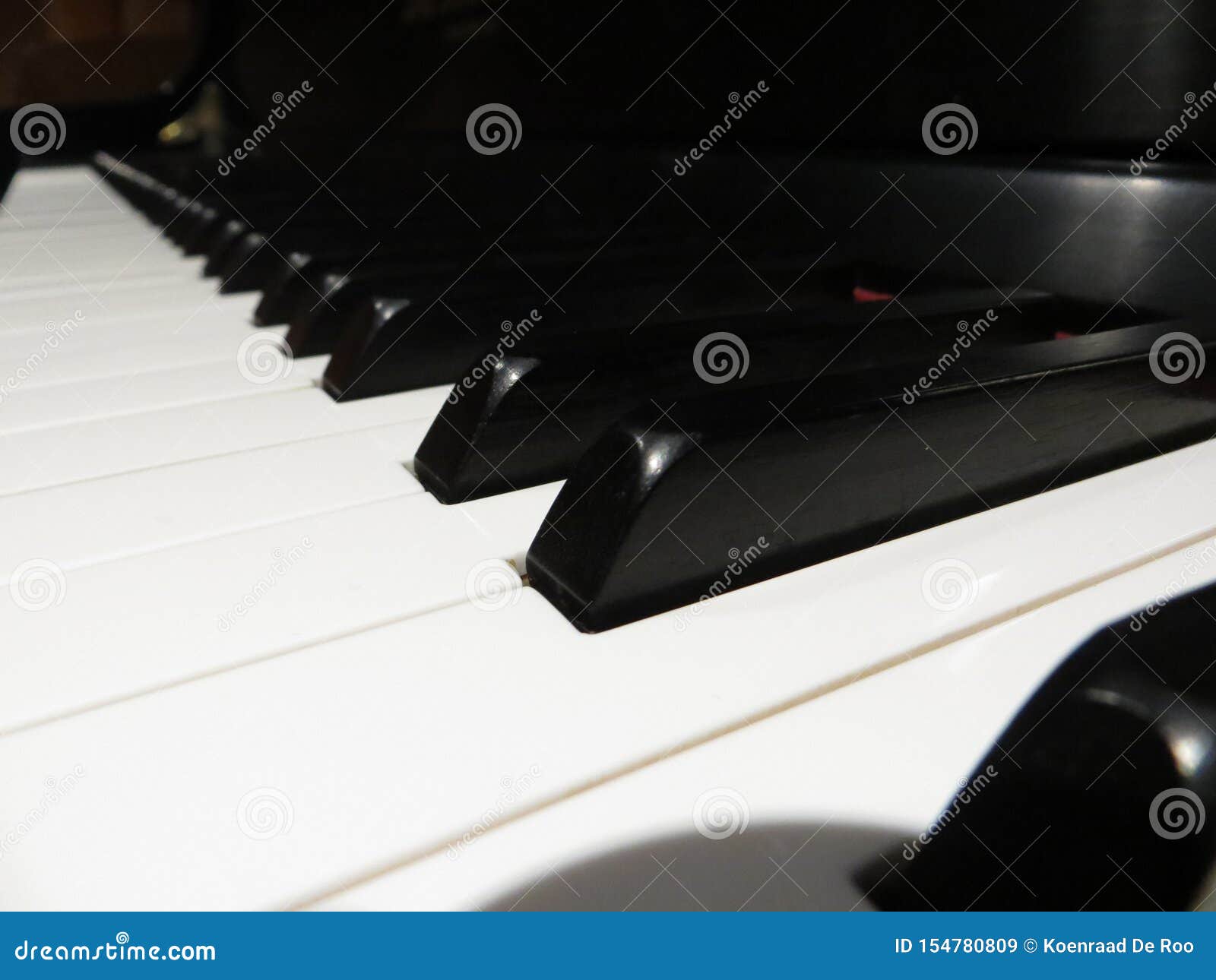 Closeup of Piano Keys at a Low Angle Stock Image - Image of play ...