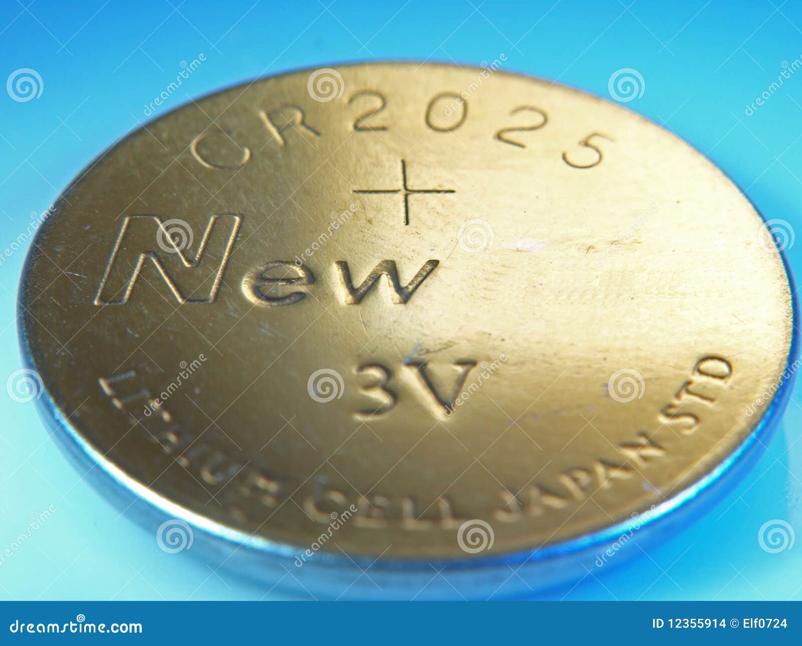 Closeup Picture of Button Cell Battery Stock Photo - Image of ...