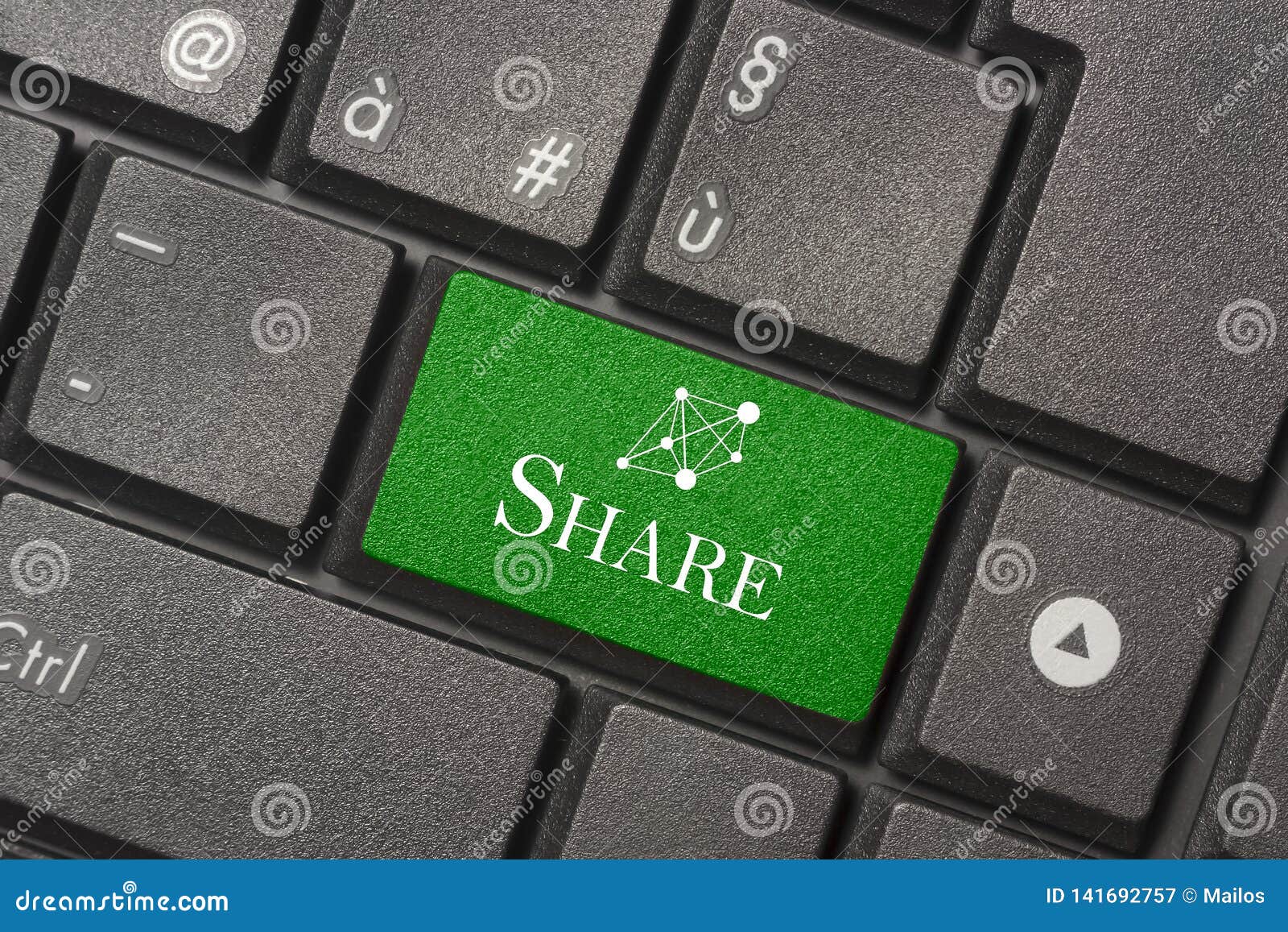 Closeup Picture of Share Button of a Modern Keyboard Stock Image ...