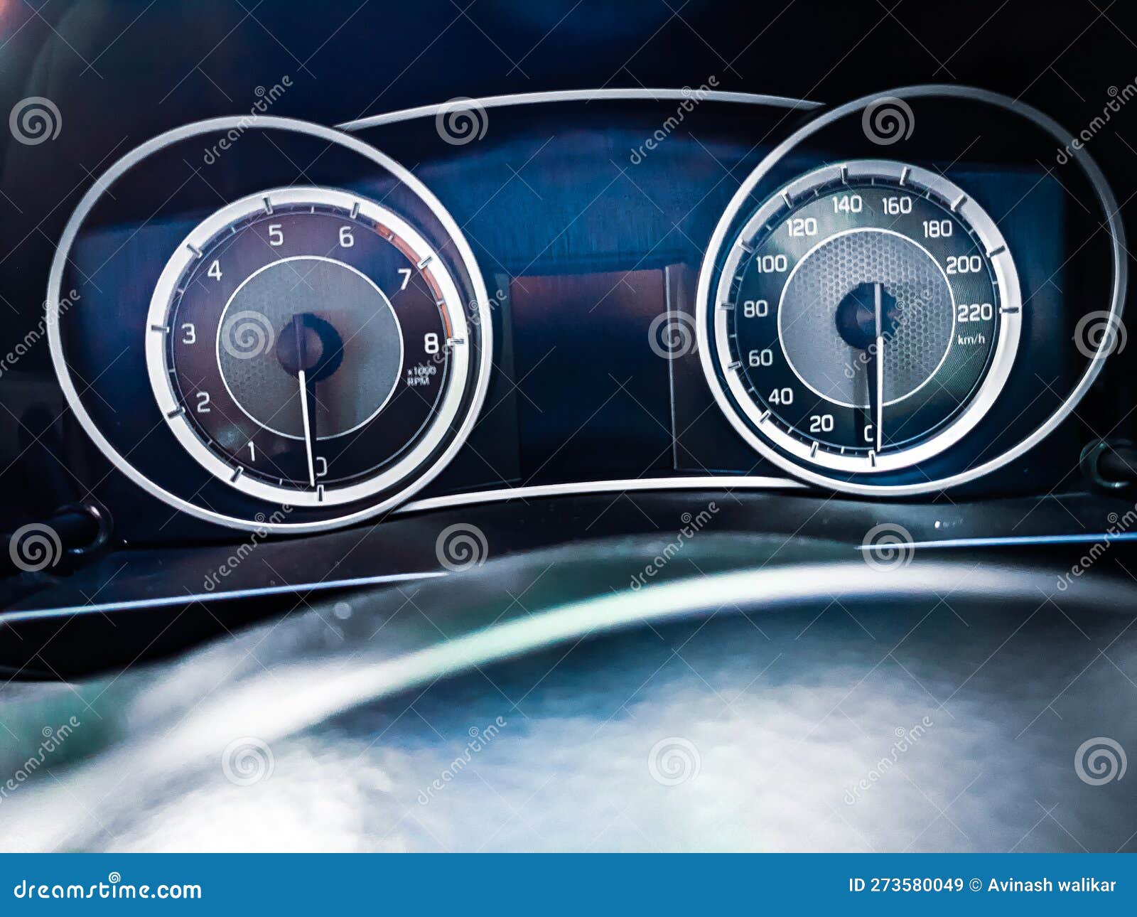 A Closeup Picture of Speedometer of Car Stock Image - Image of hand ...
