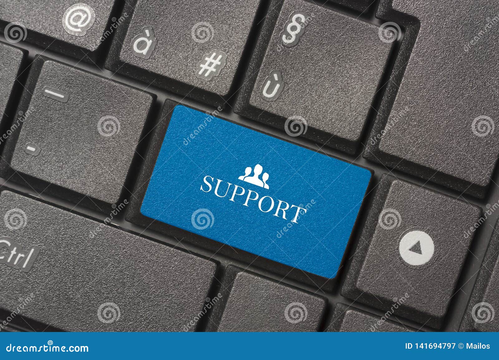 Closeup Picture of Support Button of a Modern Keyboard Stock Image ...